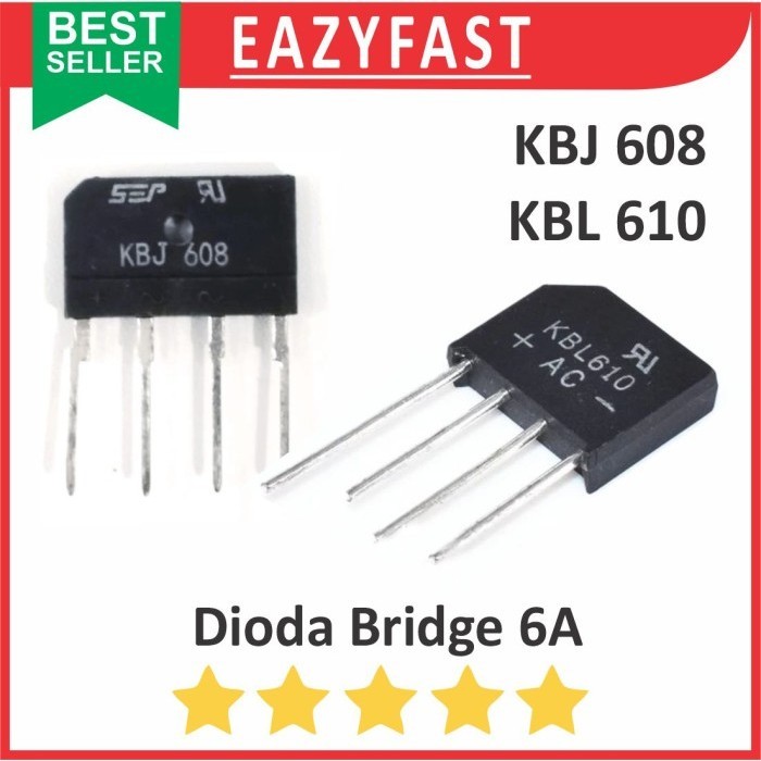 Jual Dioda Kiprok Bridge 6A 6 A Ampere Diode Rectifier KBJ608 KBL610 ...