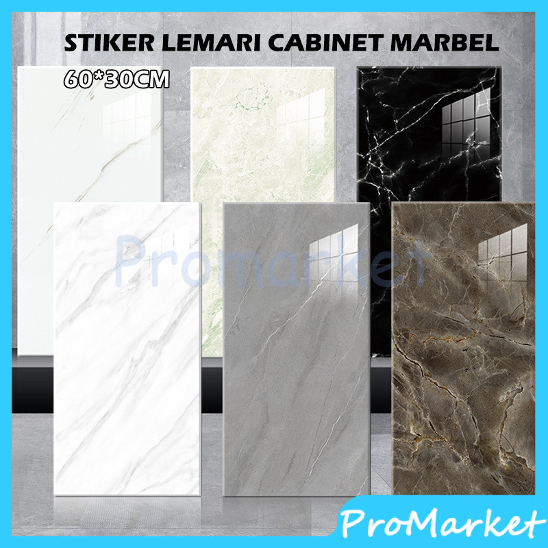 Jual 10pcs Stiker Dinding VINYL Marble 30 x 60 cm / Stiker Lemari ...