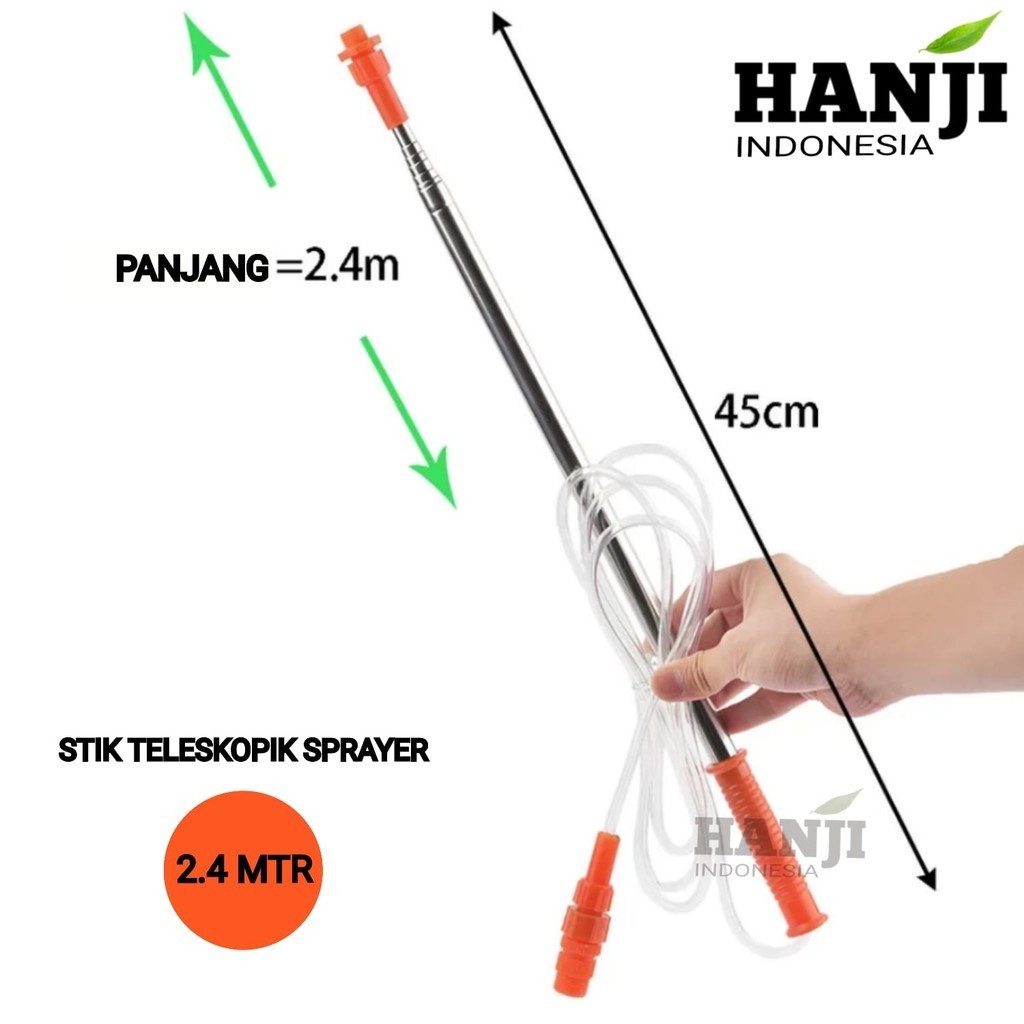 Jual Stik Sprayer Elektrik 2,4 meter Stik teleskopik sprayer elektrik ...