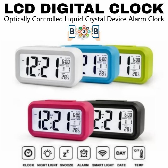 Jual LCD DIGITAL CLOCK ALARM - Jam Meja Digital | Shopee Indonesia