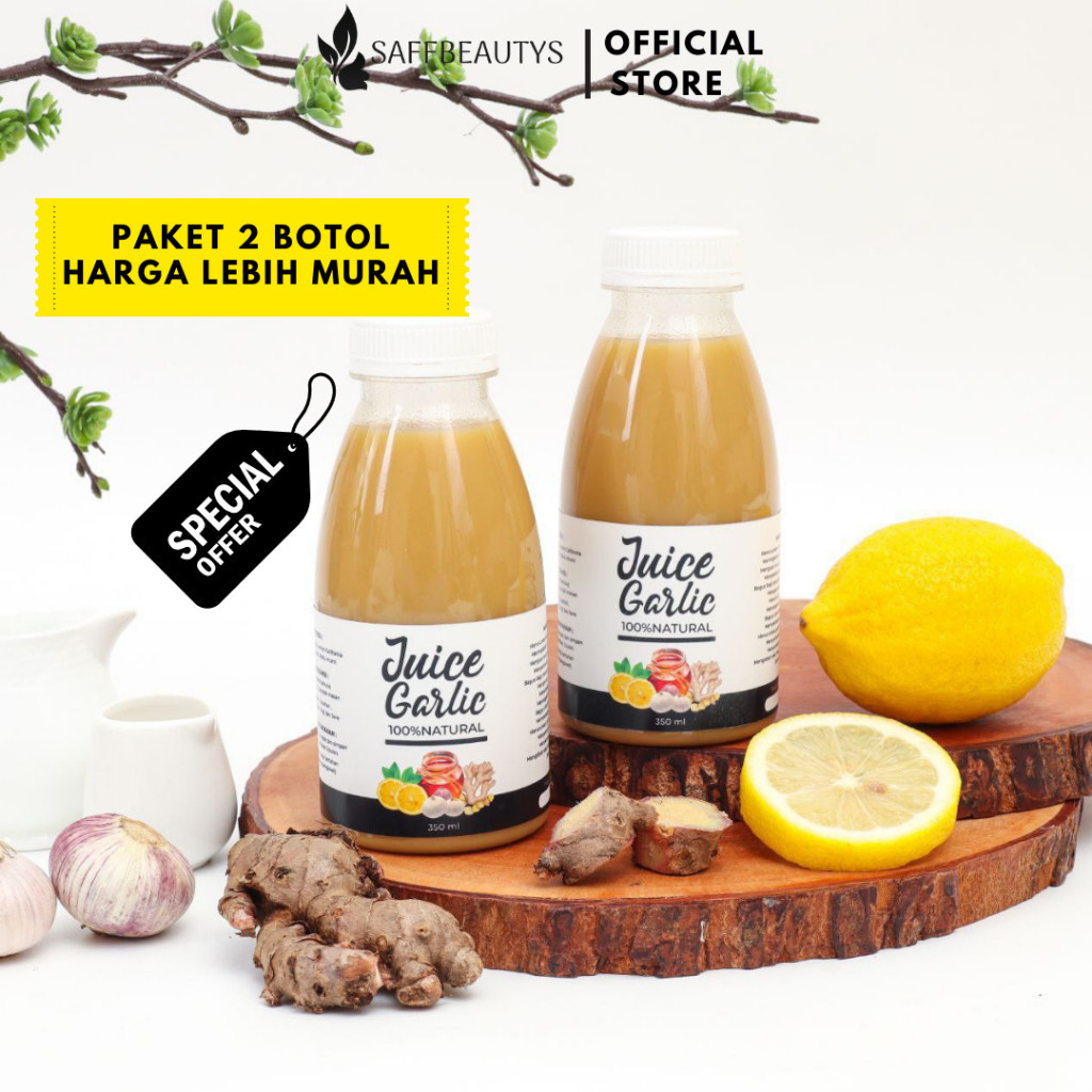 Jual PAKET 2 BOTOL Jus Bawang Putih Tunggal, Lemon California, Cuka ...
