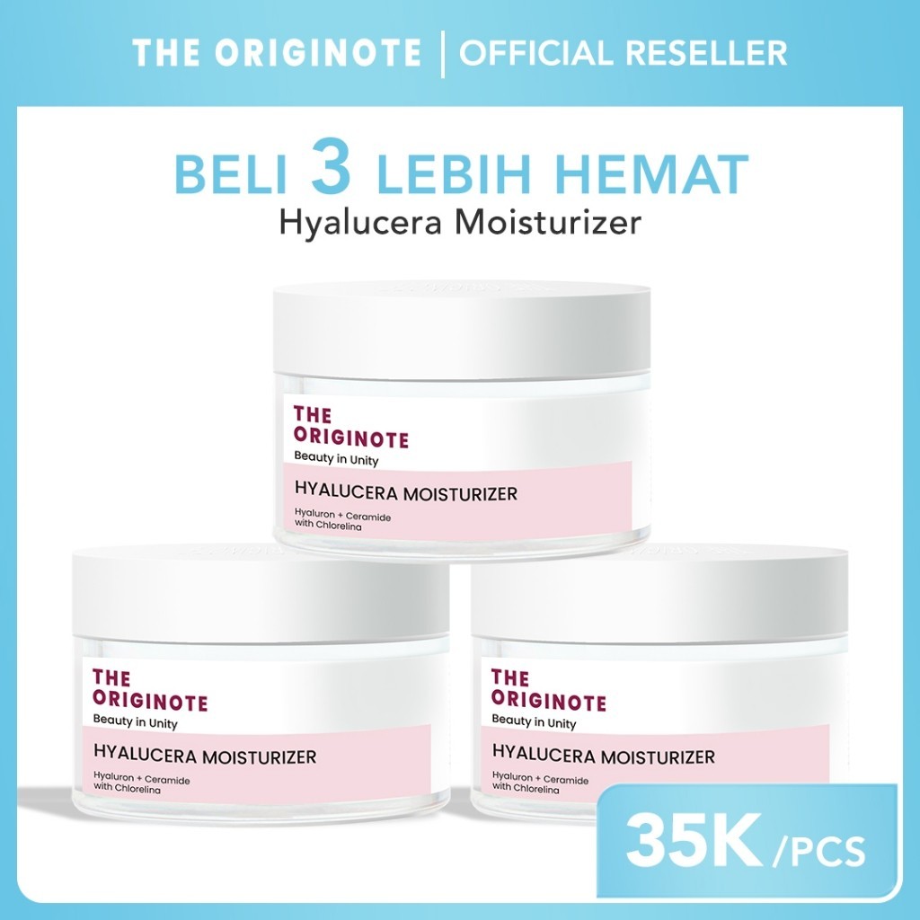 Jual The Originote Bundle 3pcs Hyalucera Moisturizer - Melembabkan ...