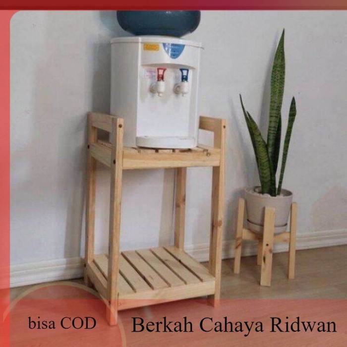 Jual rak meja dispenser 2 susun dari kayu minimalis murah u. P35 L35 ...