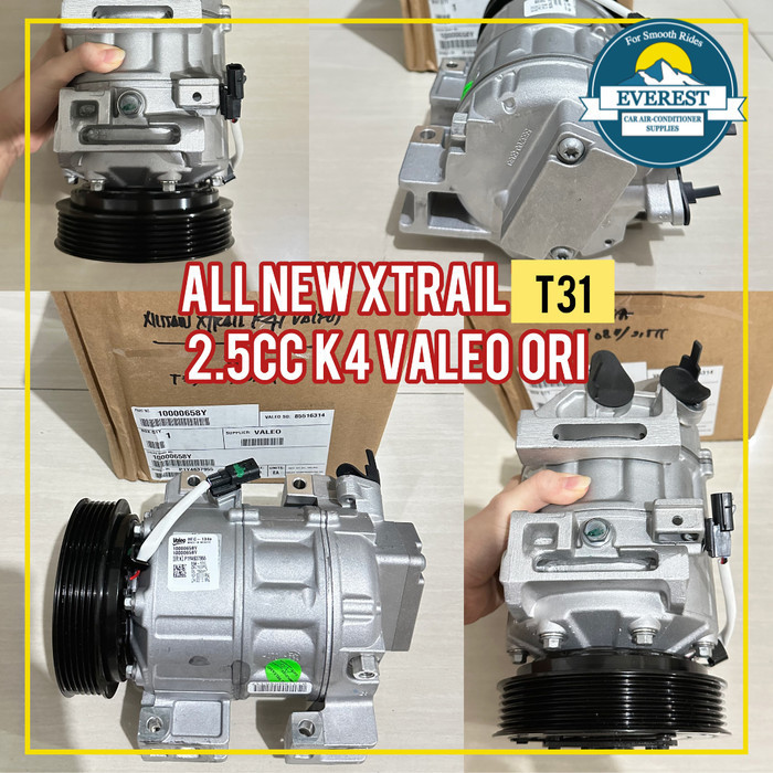 Jual Compressor Kompresor AC Nissan Xtrail New T31 Kaki 4 Valeo ASLI | Shopee Indonesia