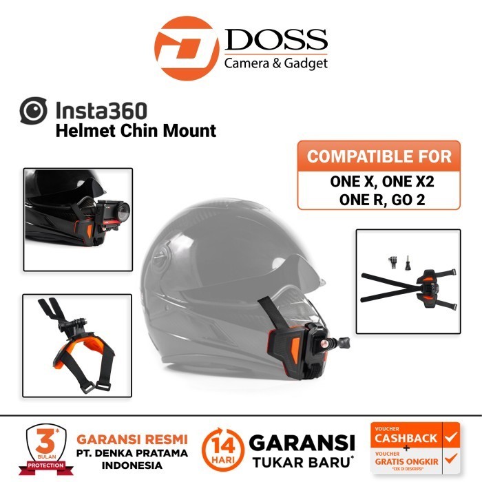 Jual Insta360 Mounting Helm Action Cam Helmet Chin Mount for Insta 360 ...