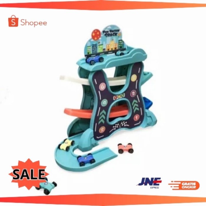 Jual Murah -MAINAN TRACK MOBIL MOBILAN SLIDING ZIG ZAG FUN RACING TRACK | Shopee Indonesia