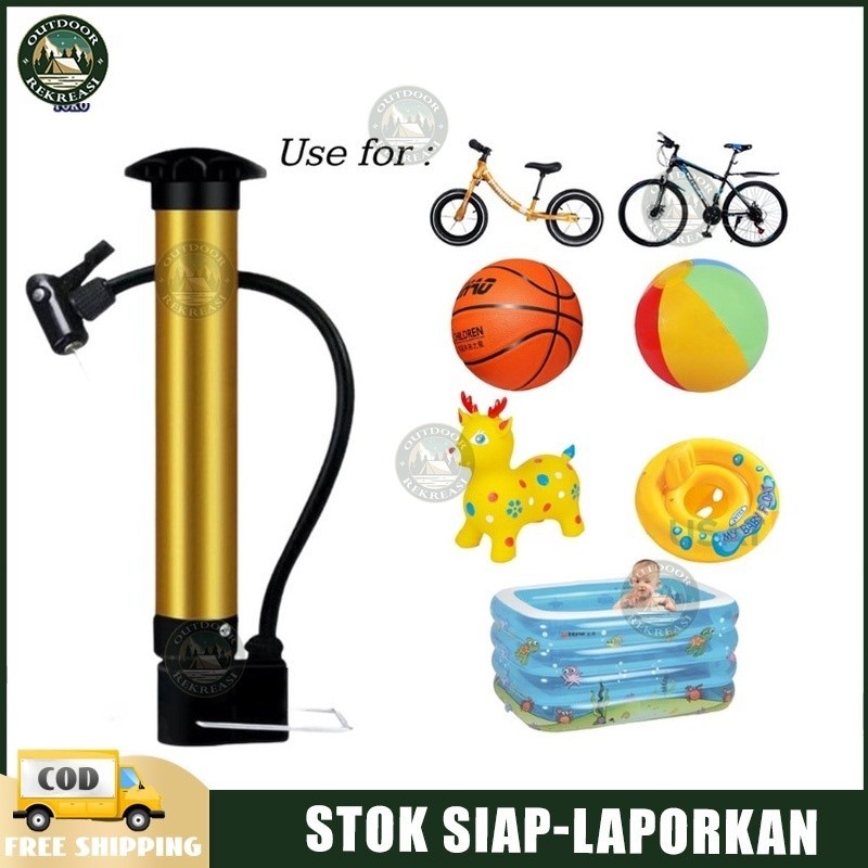 Jual POMPA ANGIN SEPEDA MINI PORTABLE / POMPA BAN SEPEDA / POMPA BOLA ...