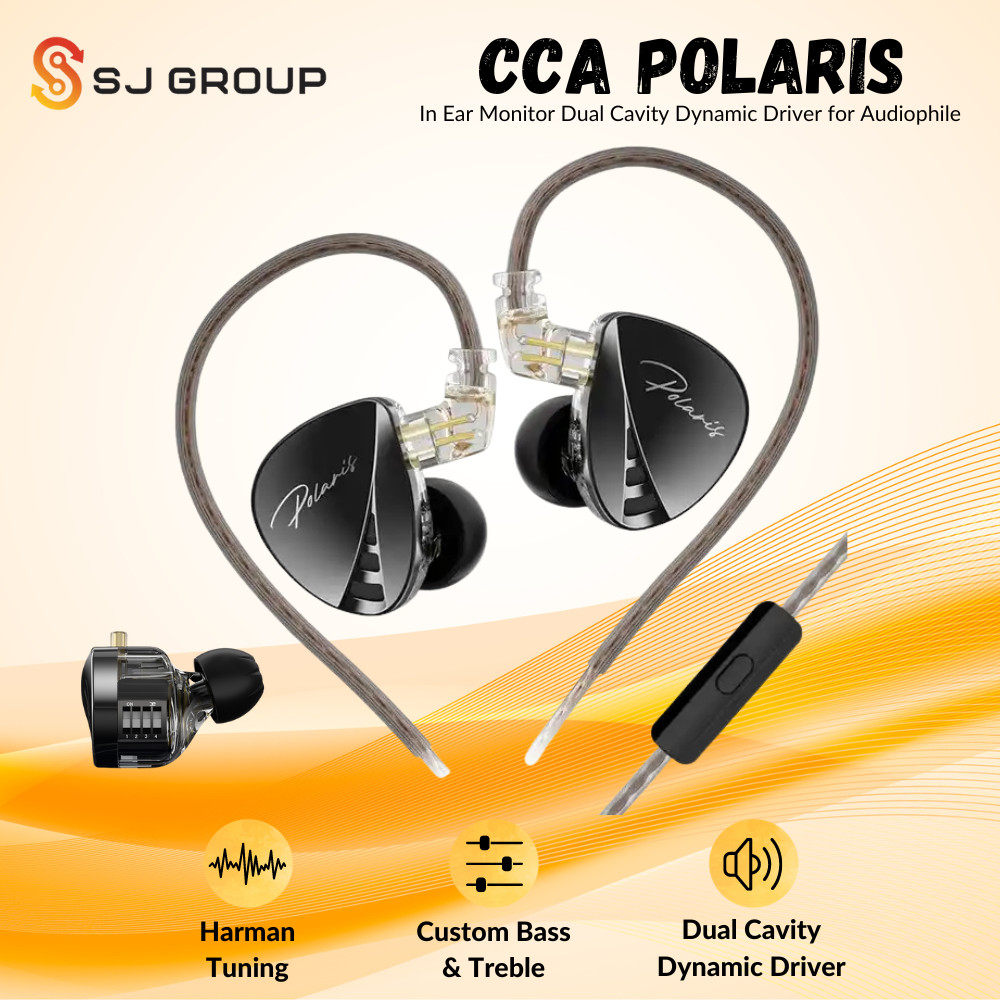Jual CCA Polaris In Ear Dual Cavity Dynamic Driver with 4 Tuning Switch ...