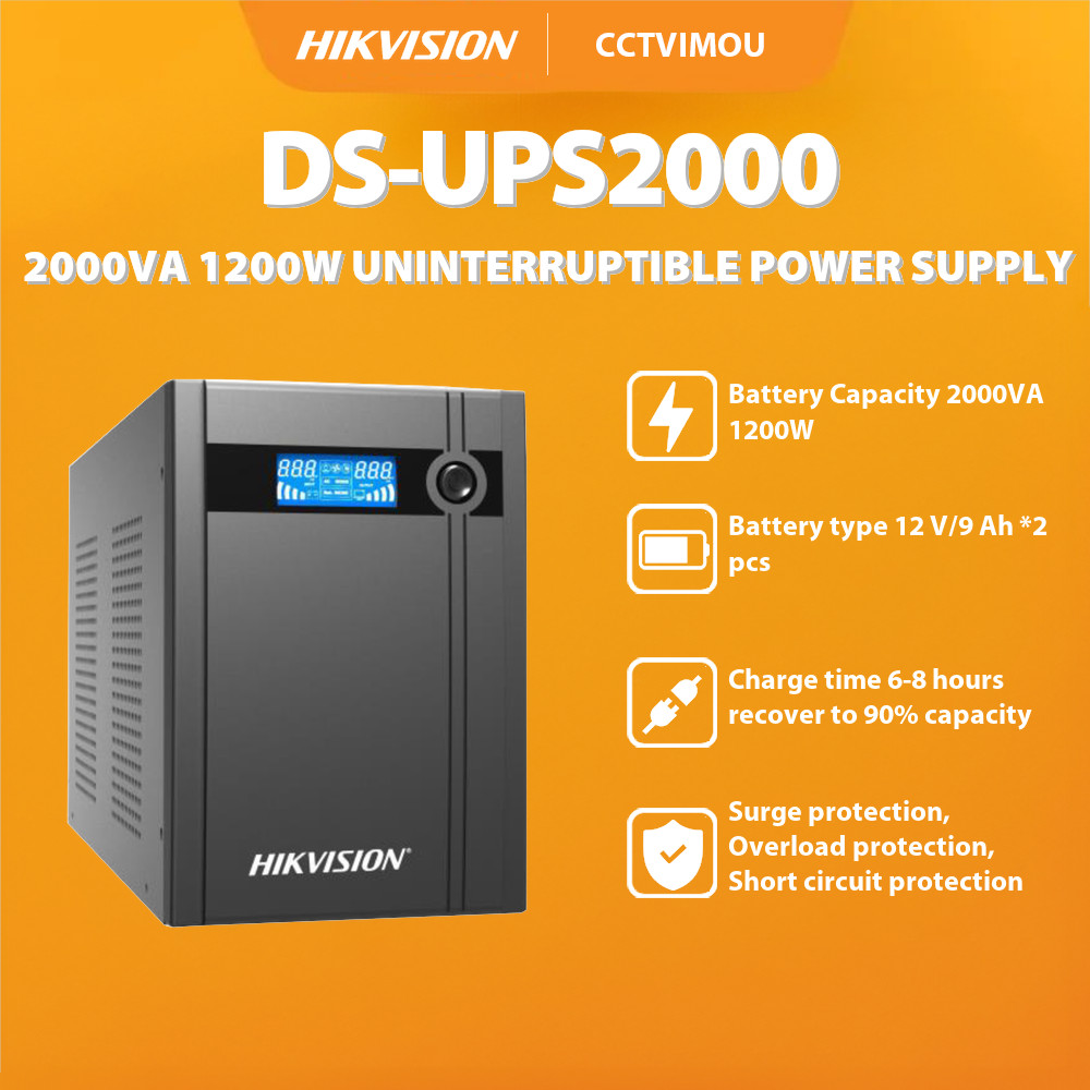 Jual HIKVISION DS-UPS2000 2000VA 1200W UNINTERRUPTIBLE POWER SUPPLY UPS ...