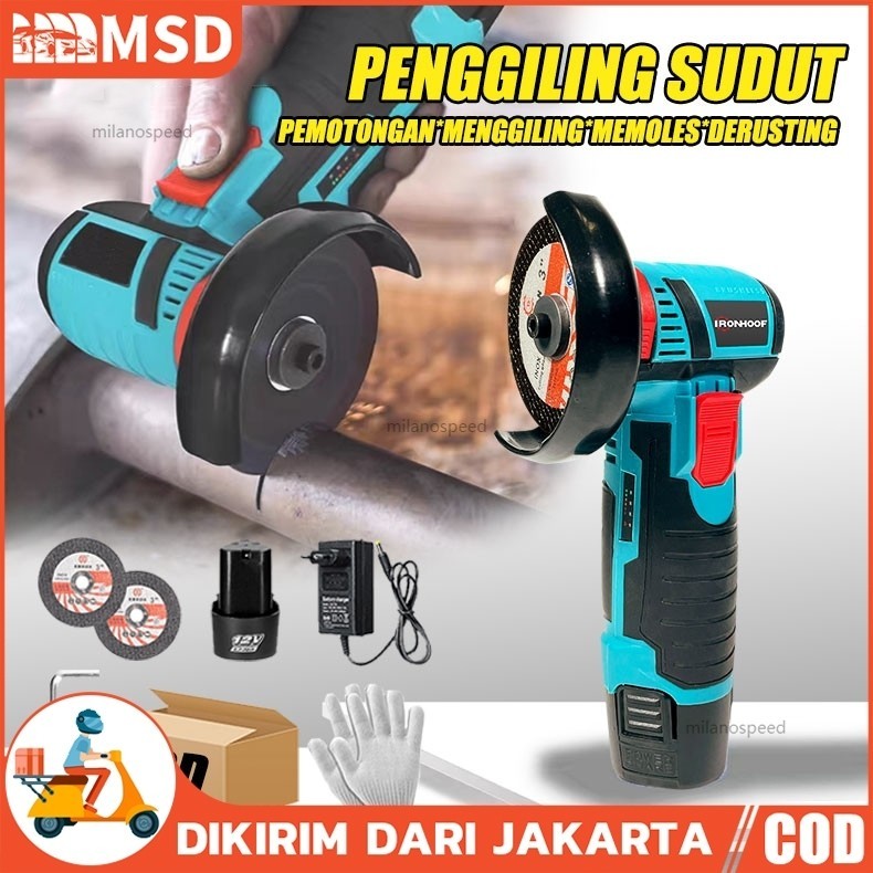 Jual Mesin Gerinda Tangan Listrik Angle Grinder 19500RPM kecepatan ...