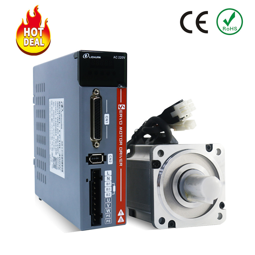 Jual Lichuan 220V 3000RPM IP65 AC Servo Motor Drivers Kit A5 200W 400W ...