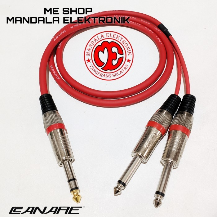 Jual Kabel audio jack trs 6,5mm to dua akai mono - 50cm | Shopee Indonesia