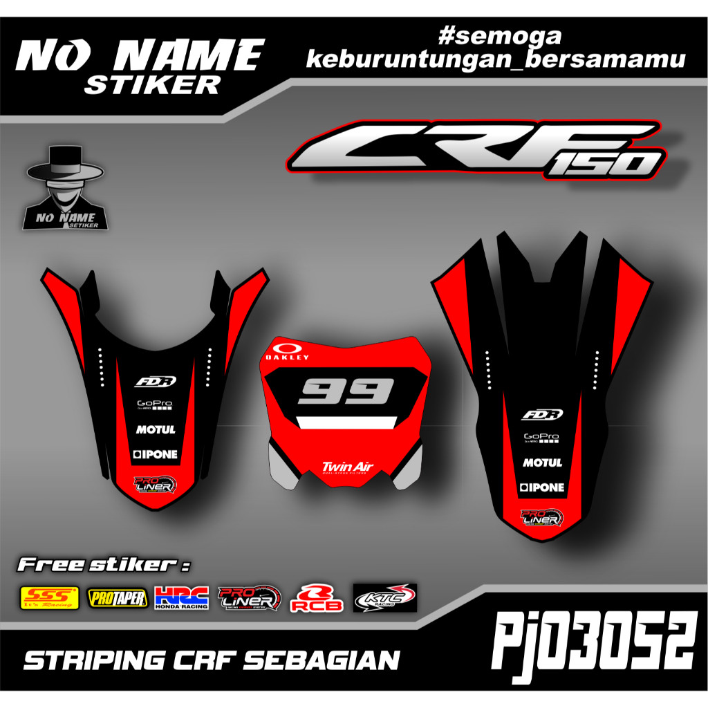 Jual Sticker Decal Crf 150 L- Decal Papan Nomor + Spakbor Crf 150 L ...