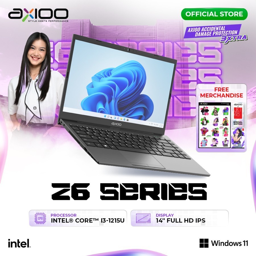 Jual Axioo MyBook Z6 Intel i3 1215U/8GB/256GB/FHD IPS | Shopee Indonesia