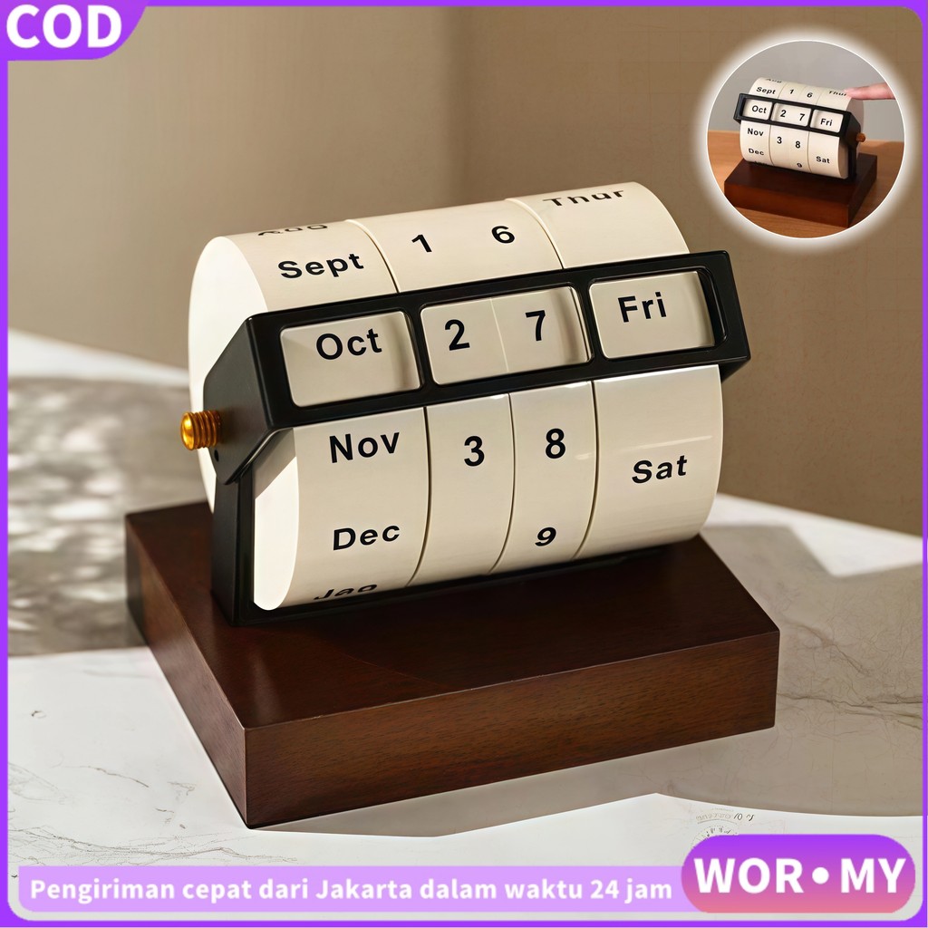 Jual 【WOR·MY】Kalender Roda Berputar Rotatable Wheel Calender Kalender ...