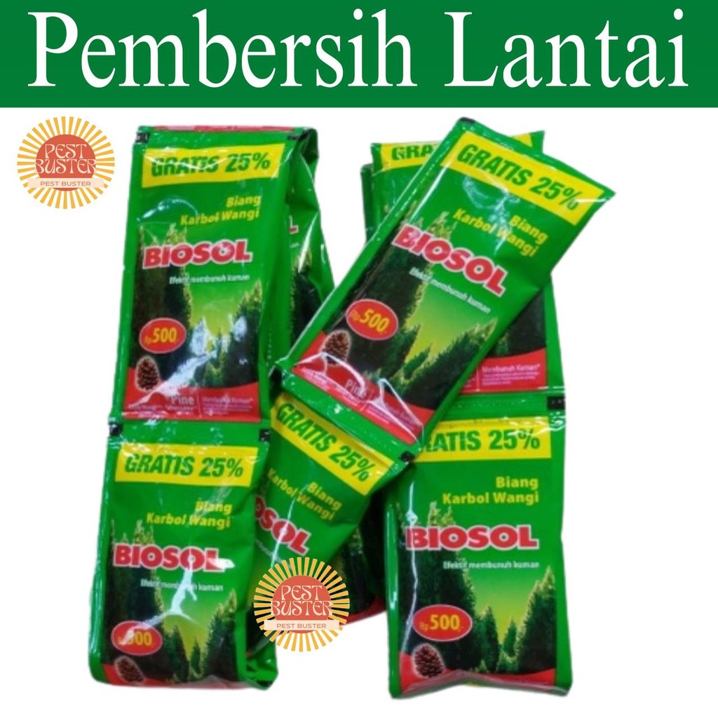 Jual Biosol Biang Karbol Wangi Pembersih Lantai Sachet 25+5ml isi 12 ...
