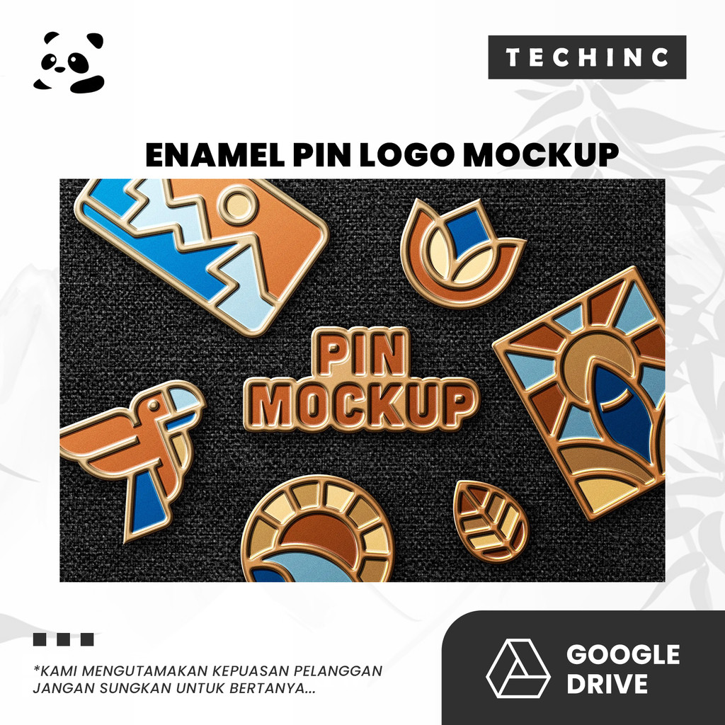 Jual ENAMEL PIN LOGO MOCKUP | PHOTOSHOP | Shopee Indonesia