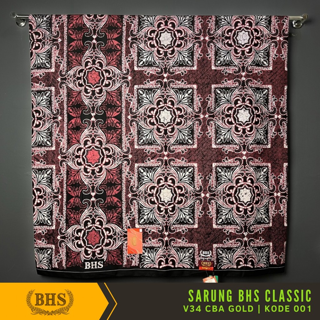 Jual Sarung BHS Infinity BATIK Gold Motif V34 CBA Bahan Viscose Blend ...