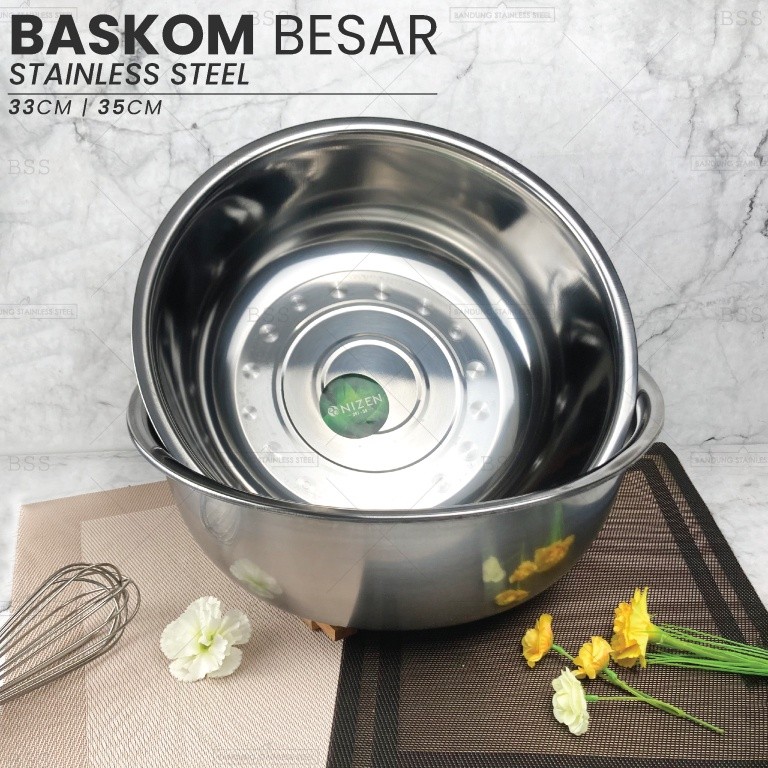 Jual Set Baskom Besar Stainles Steel Wadah Makanan Multifungsi Ukuran ...