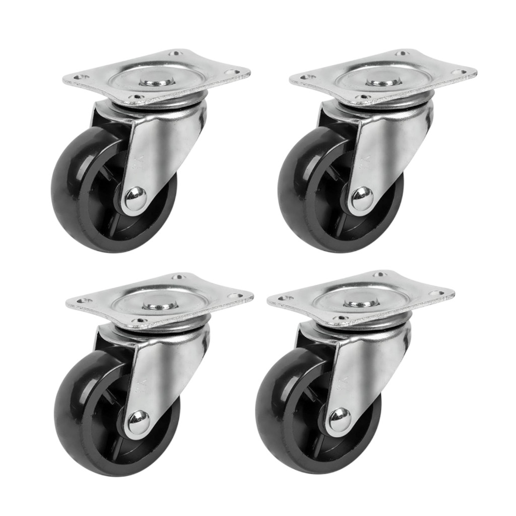 Jual roda 2 in hitam PP roda troli etalase 2 inch hidup hitam isi 4 pcs ...