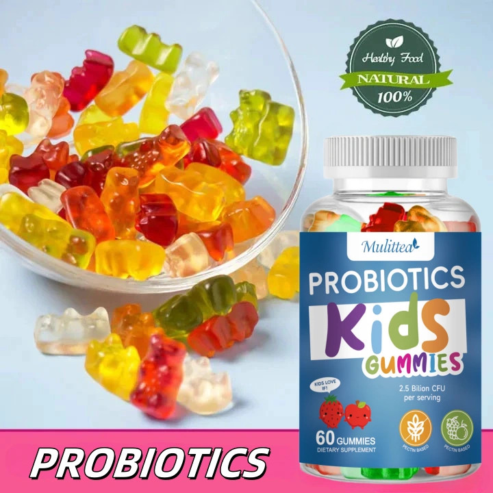 Jual Kids Probiotic Veggie Fiber Vitamin C Gummies for Promotes ...