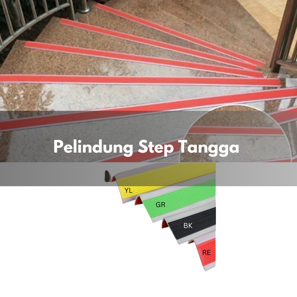 Jual SPCR Pelindung Tangga Step Anti Slip Stair Edge Protector 5x2.5cm ...