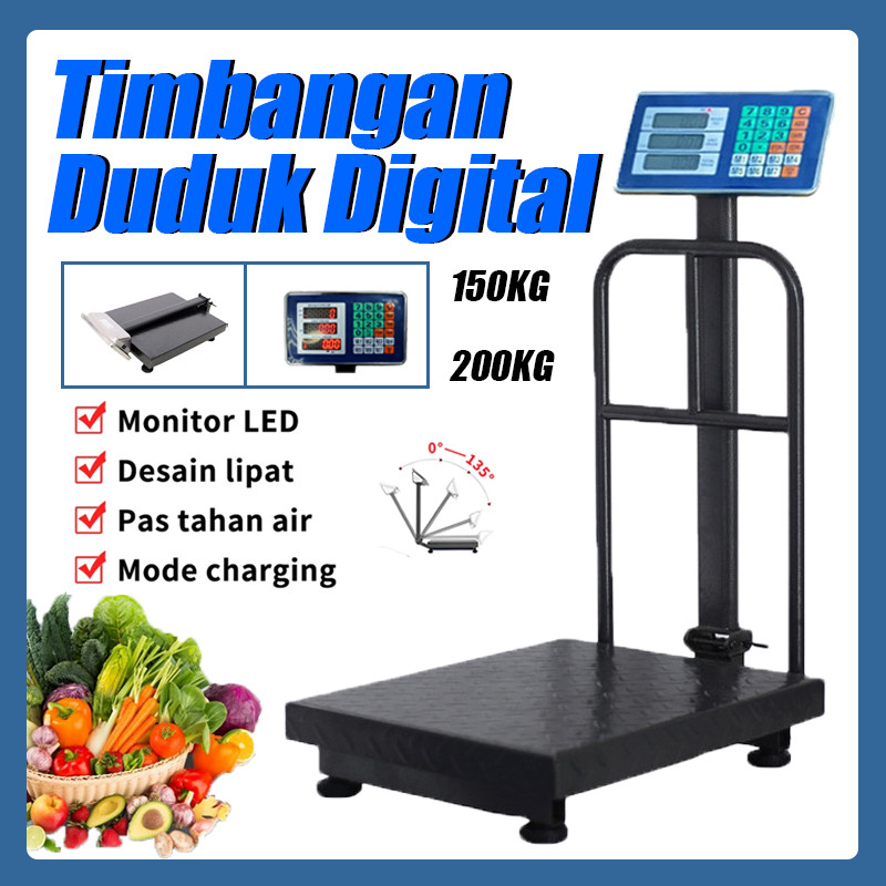 Jual Timbangan Duduk Digital Kapasitas 200KG 150KG Electrik Platform Timbangan Sayur, Timbangan ...