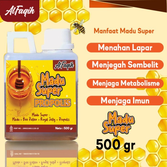 Jual best honey 500 gr madu super propolis al faqih extra royal jelly ...