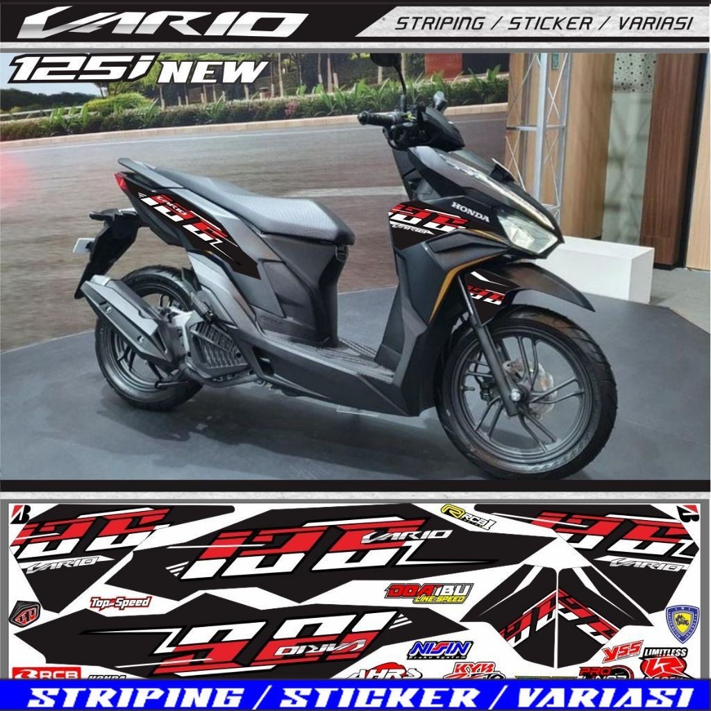 Jual striping stiker motor vario gn2 125 new 2023 2024 variasi / stiker ...