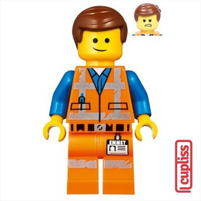 Jual PART OUT LEGO Original TLM142 Emmet Emmet Smile Angry Minifigure ...