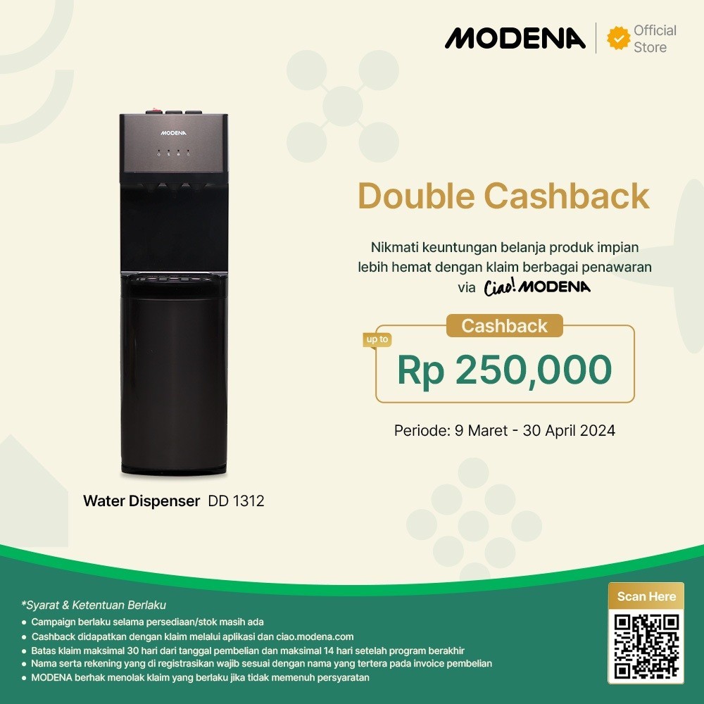 Jual MODENA Water Dispenser - DD 1312 BABK | Shopee Indonesia