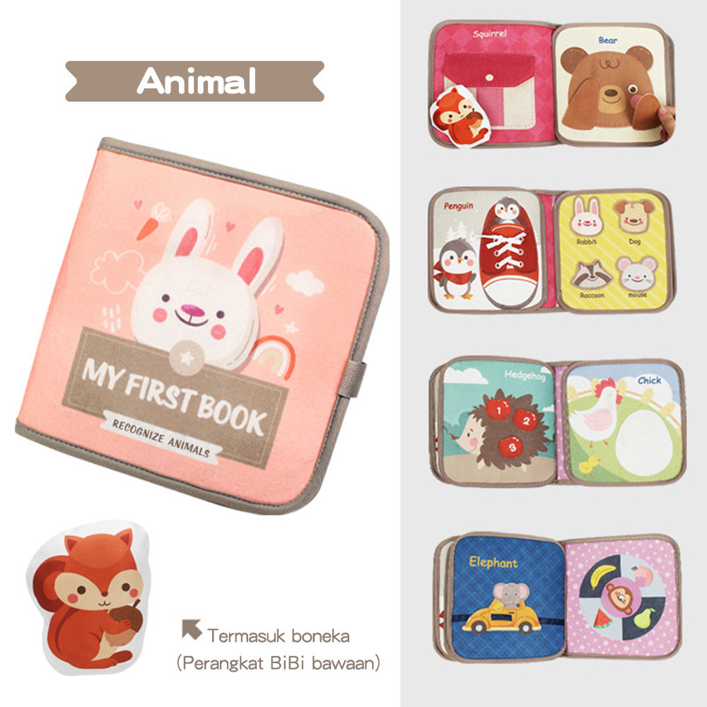 Jual IDOON Buku busy book bayi soft book velcro velcro lucu | Shopee ...