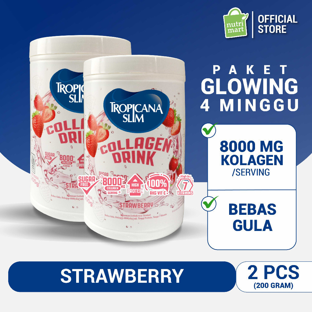 Jual Paket Glowing 4 Minggu - Tropicana Slim Collagen Drink Strawberry ...
