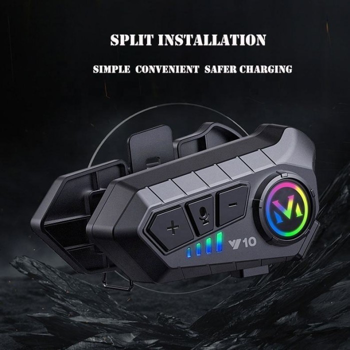 Jual SMARTCOM Y10 Intercom Helm Bluetooth Qualcomm 5.0 FM Radio ...