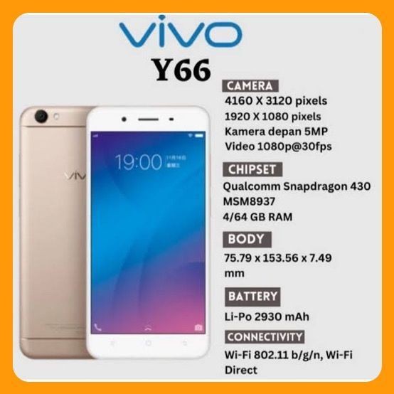 Jual VIVO Y66 RAM 4/64GB 4G smartphone dual sim [NEW/COD] | Shopee ...