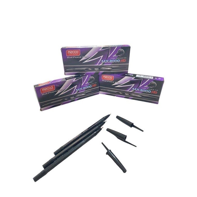 Jual Pulpen Hitam || Bolpoin Mx2000ND isi 12 Pcs | Shopee Indonesia