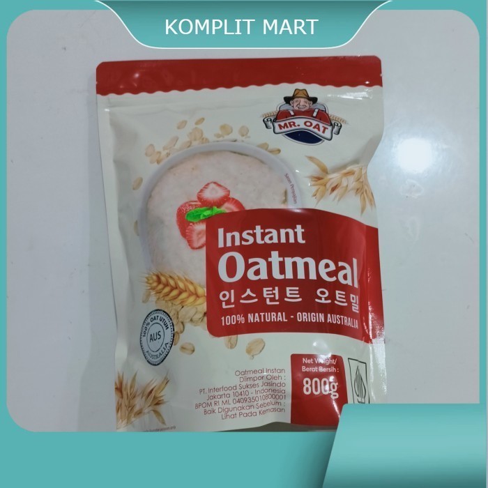 Jual mr oat instant oatmeal 800 gr merah/rolled oat instan merah 800 ...