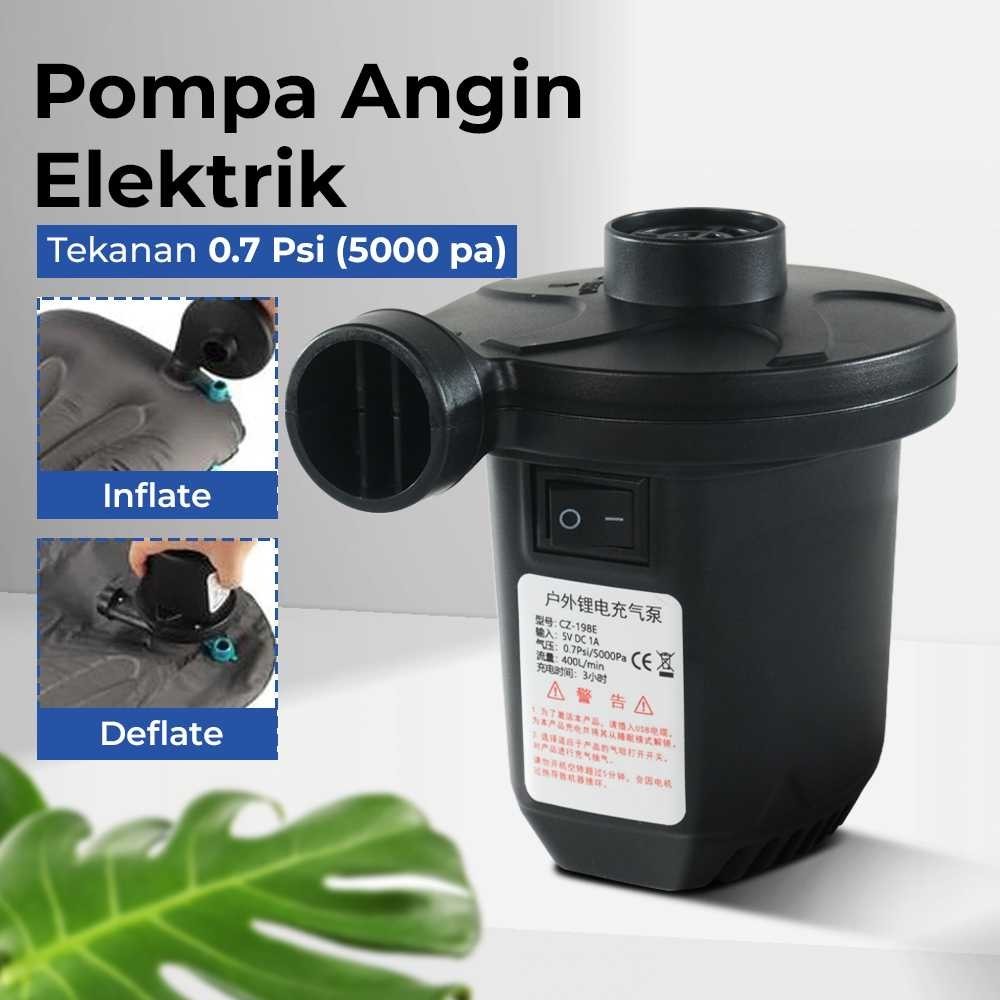 Jual Pompa Angin Elektrik Kasur Matras Angin Perahu Karet Multifungsi ...