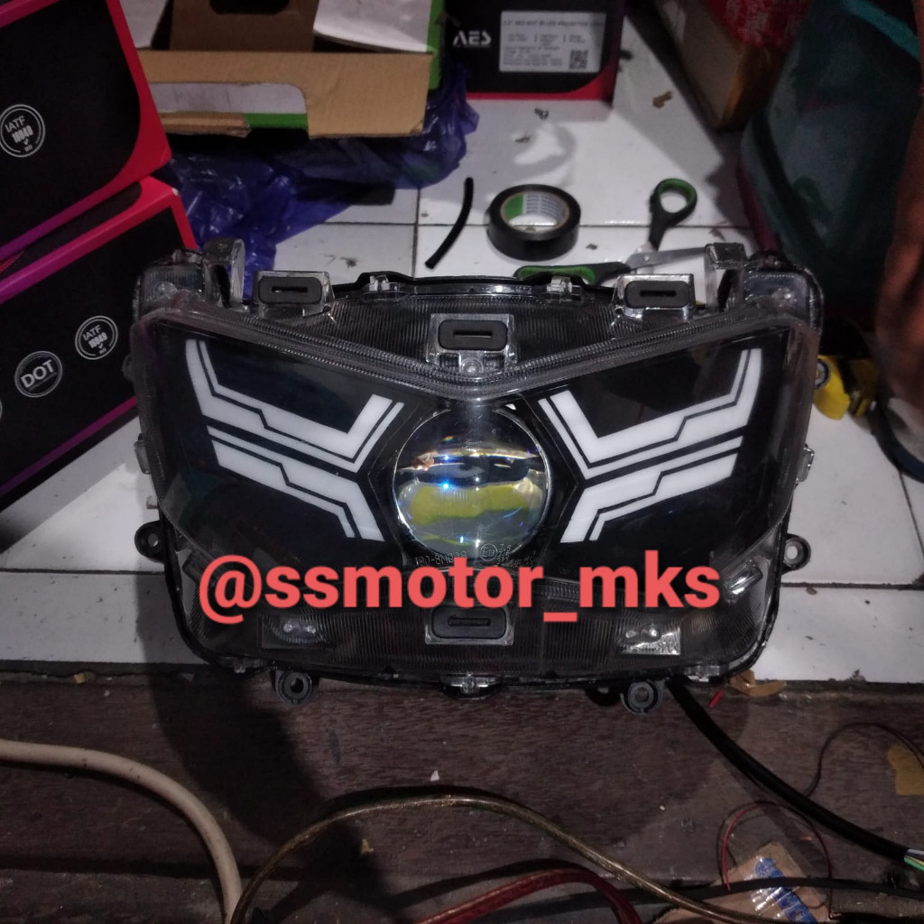 Jual HEADLAMP LAMPU DEPAN CUSTOM PROJIE BILED AES TURBO SE UPGRADE 60 ...
