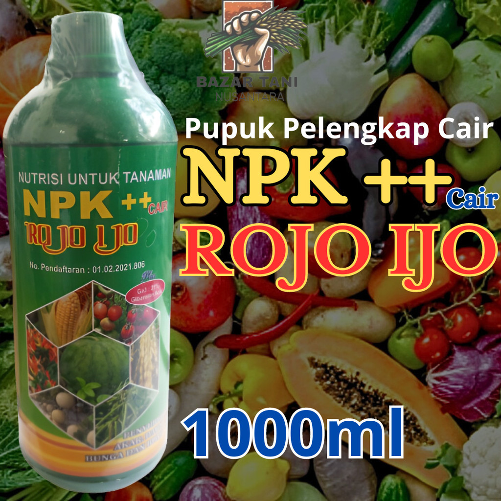 Jual PUPUK PELENGKAP CAIR Bio NPK++ cair ROJO IJO isi 1000ml | Shopee Indonesia