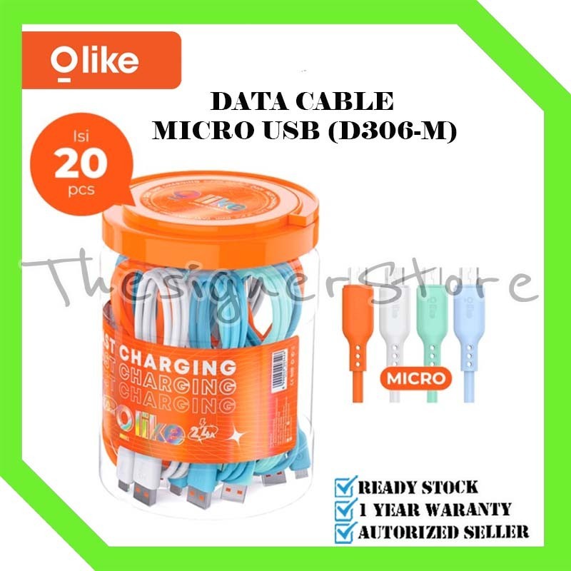 Jual Olike D306M Kabel Data Micro USB 2.1A Colorful (1 Toples isi 20 ...