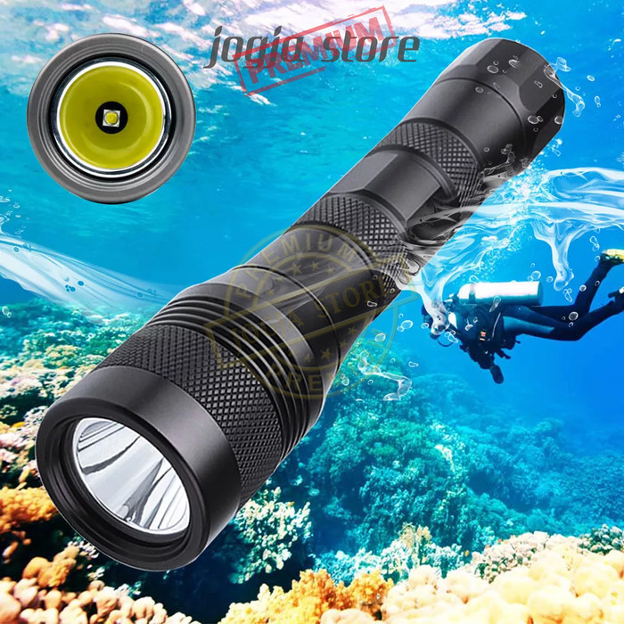 Jual TaffLED Senter LED Diving Premium Flashlight Waterproof P70 G299 ...