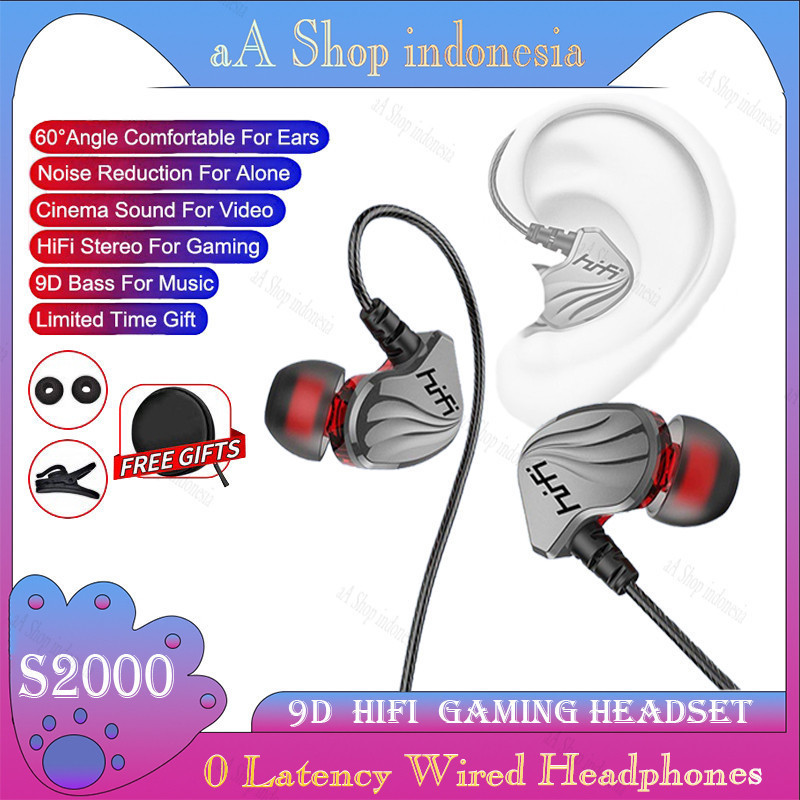 Jual PRODUK TERBARU # Headset Gaming kabel S2000 Tidak ada penundaan ...