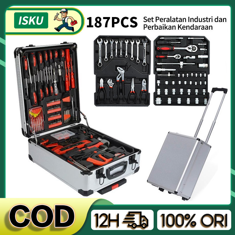 Jual Isku Set Alat 187 Buah Set Perkakas Rrumah Fitur Lengkap Dan ...