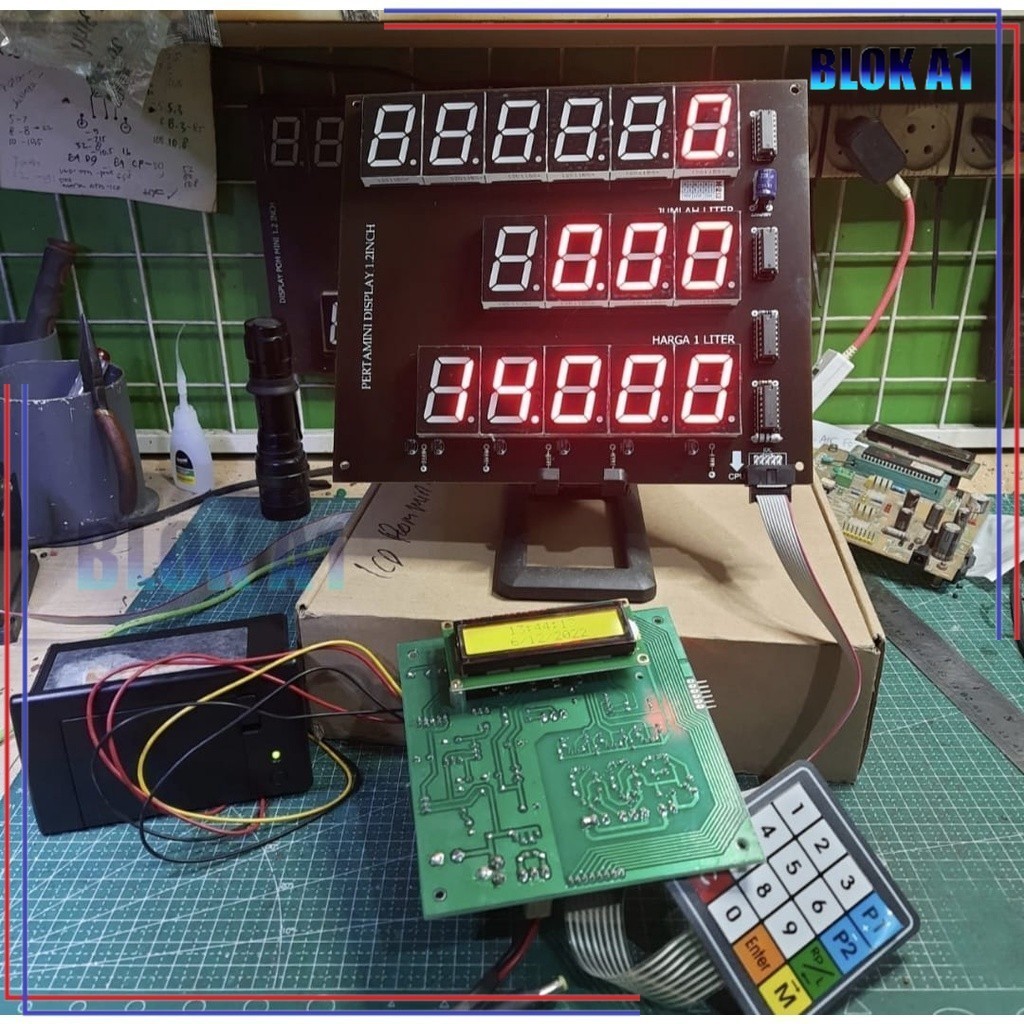 Jual PAKET CPU PERTAMINI DIGITAL POM MINI SUPPORT PRINTER DISPLAY LCD ...
