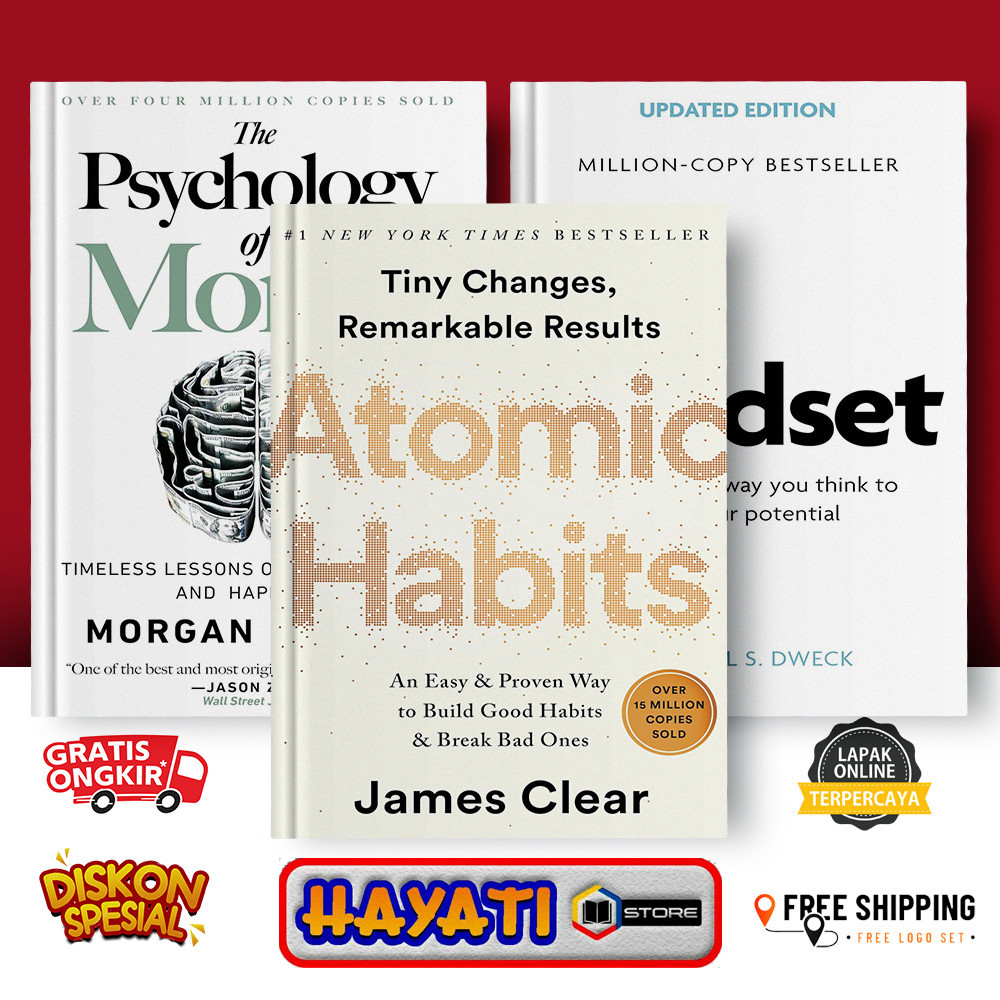 Jual Paket Buku Atomic Habits, Mindset, The Psychology Of Money ...