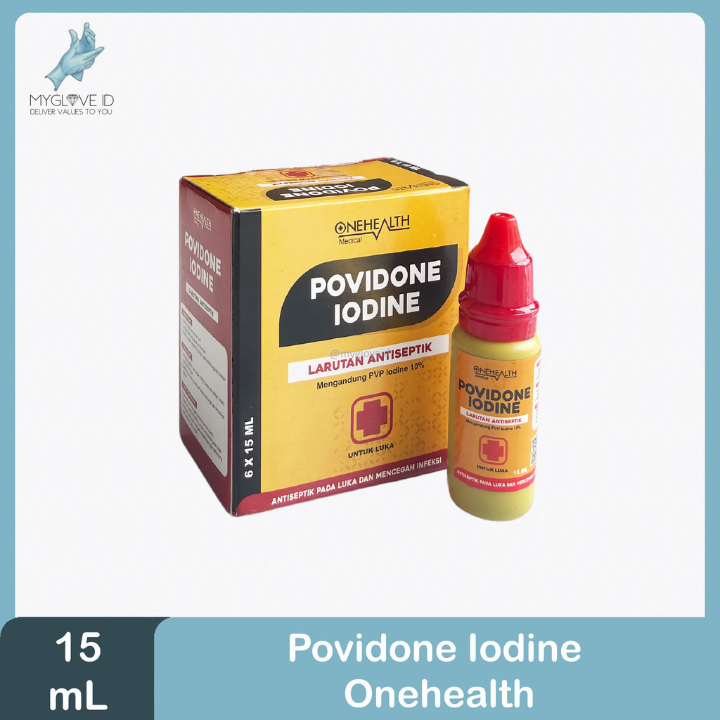 Jual Povidone Iodine / Antiseptik Cair Obat Luka Merah 15 ML OneHealth ...