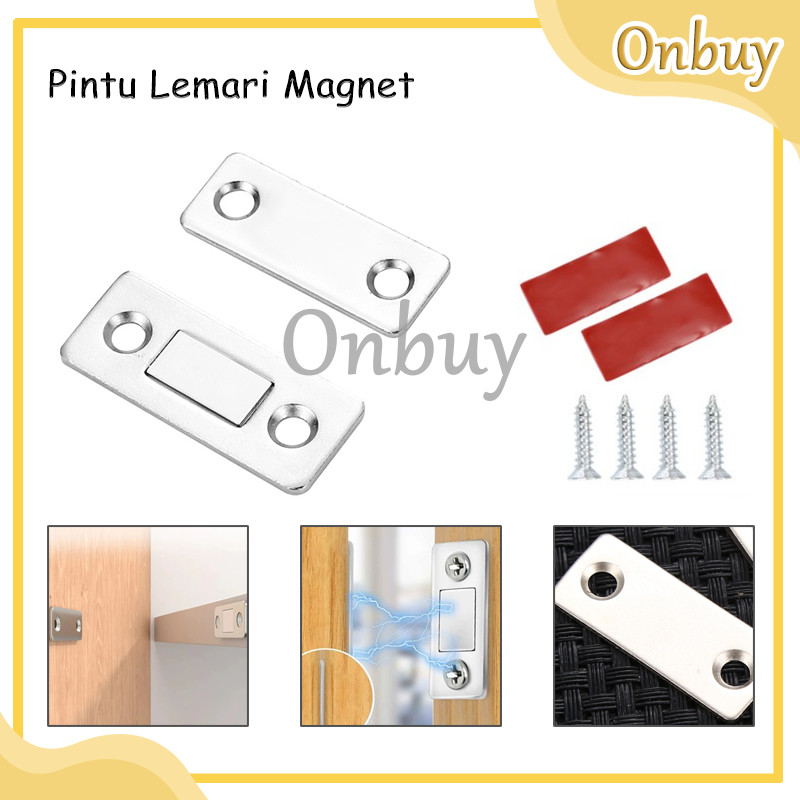 Jual 5 pasang Magnet Pintu / Penahan Pintu Lemari Magnet / Penutup Laci ...