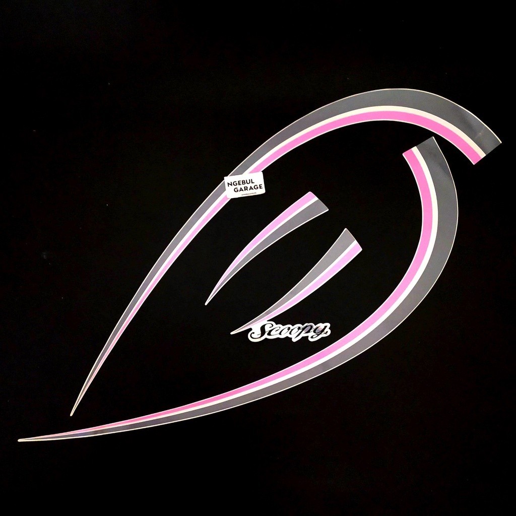 Jual Stiker Scoopy Karbu 2010 Striping HONDA IMI PINK SILVER PUTIH ...