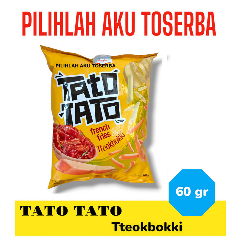 Jual TATO TATO TTEOKBOKKI Keripik Kentang Goreng 60 gr - ( HARGA 1 PCS ...